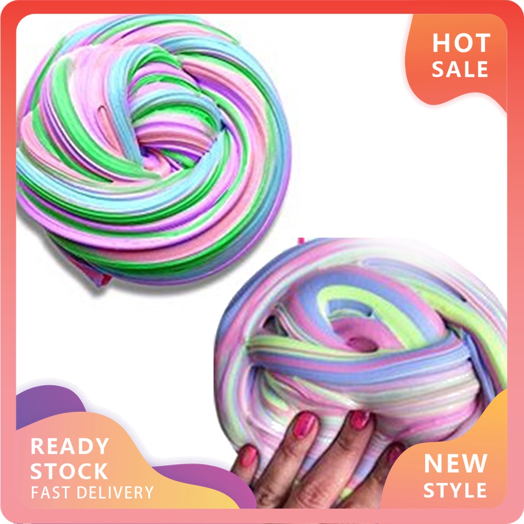 YX-T Slime Toy Colorful Soft Non-stick Fluffy Floam Slime Clay for ...