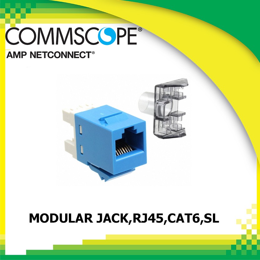 (Commscope)Modular Jack RJ45 Cat.6 8 Position SL Series Blue | Shopee ...