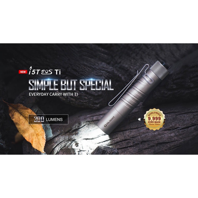 Olight i5T Ti EOS 300 Lumens AA Battery Flashlight (Limited Edition ...