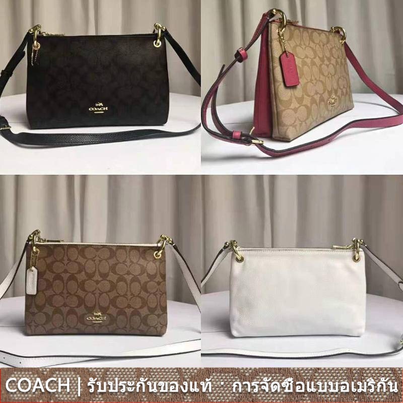 us นำเข้า⭐️ Coach Women's f76646 77981 Double Zip compartment กระเป๋า ...