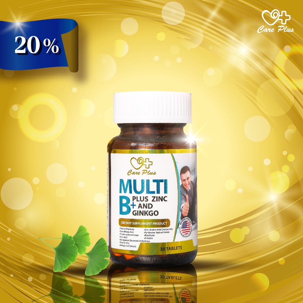 Care Plus Multi B Plus Zinc and Ginkgo 30 tablets | Shopee Thailand