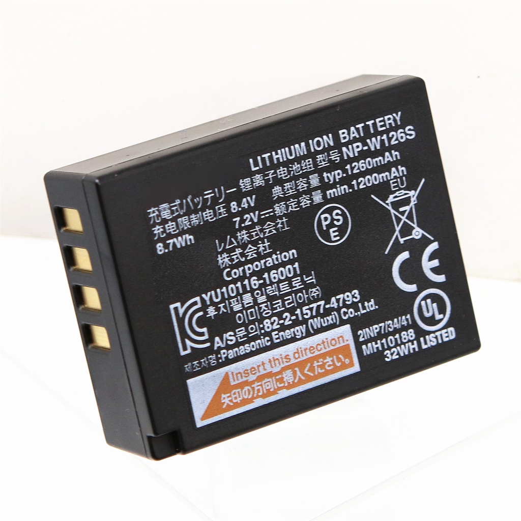 NP-W126S W126S Camera Battery 7.2V 1260mAh for Fujifilm Fuji X-H1 X ...