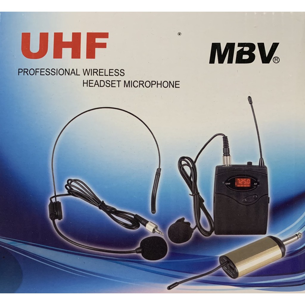 #ส่งฟรีเคอรี่ ไมค์ลอยแบบคาดศรีษะ ไมโครโฟนไร้สาย WIRELESS MICROPHONE รุ่น MBV-M01 | Shopee Thailand