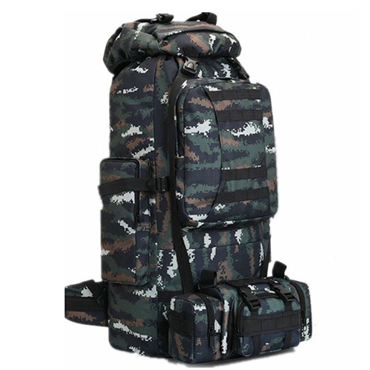 SM กระเป๋าเป้เดินป่า ใบใหญ่+ใบเล็ก ขนาด 100 ลิตร เป้สะพายหลัง ใบใหญ่ ...