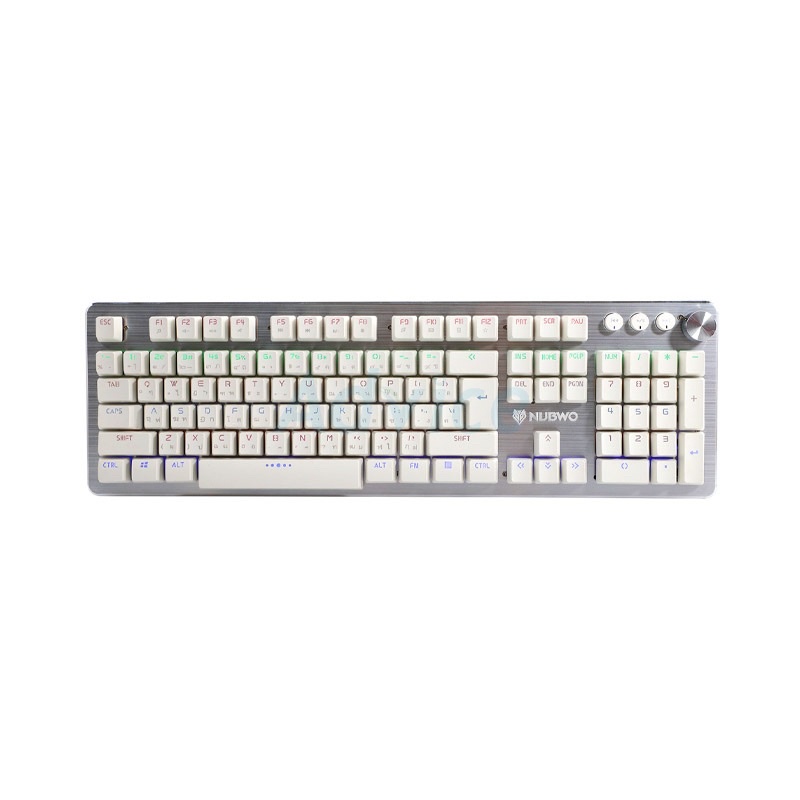 ส่งต่อ NUBWO Flicker mechanical keyboard สีขาว (Blue Switch) คีย์บอร์ด ...