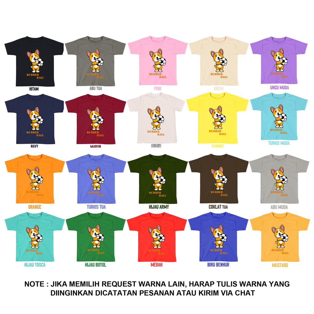 Ali ASH เสื้อยืดเด็ก ลูกบอลยาง สุนัข เสื้อผ้าเด็ก Combed30s 1-10 ปี ...
