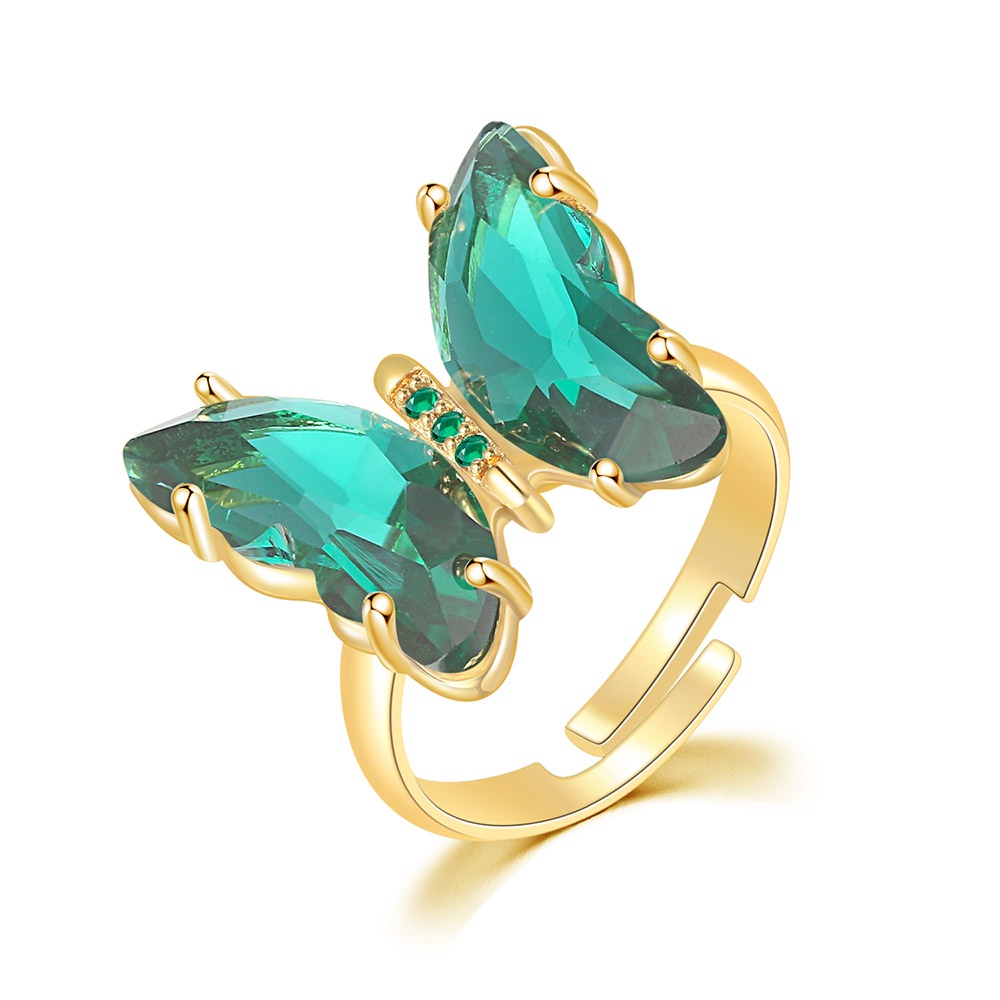 Zhouyang แหวนทองแดงผีเสื้อ สำหรับผู้หญิง | Shopee Thailand