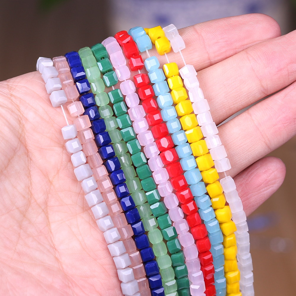 Zhubi ลูกปัดคริสตัล (3 มม. 100 ชิ้น) สําหรับทําเครื่องประดับ สร้อย ...