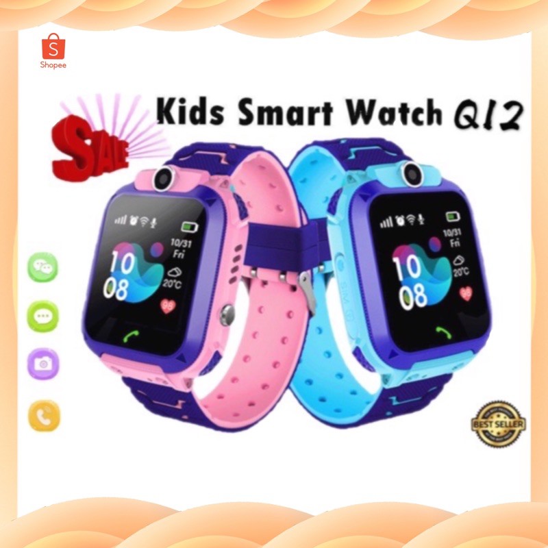 Q12 Kids Smart Watch นาฬิกาเด็ก นาฬิกาอัจฉริยะ IP67 หน้าจอสัมผัส SOS ...