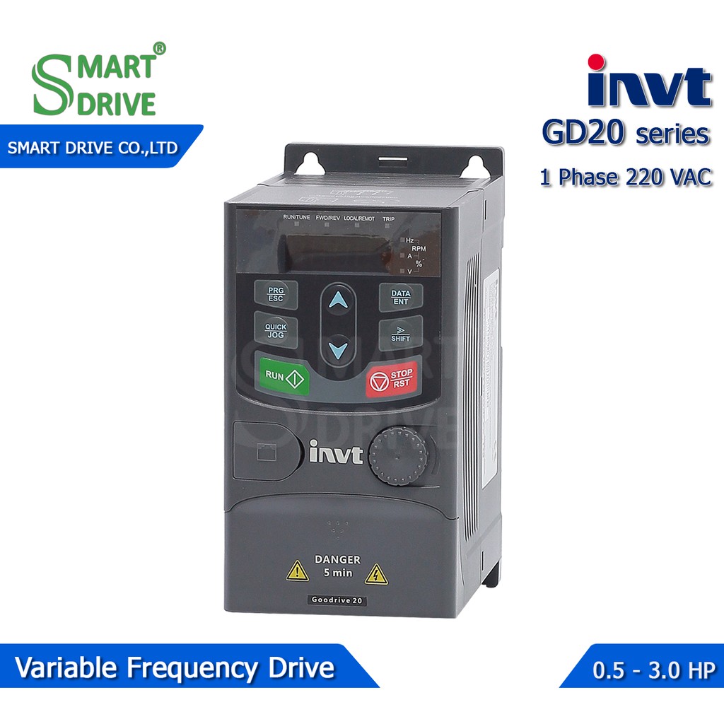 INVT GD20 Series 0.37-2.2KW 1Phase 220V Variable Frequency Inverter ...