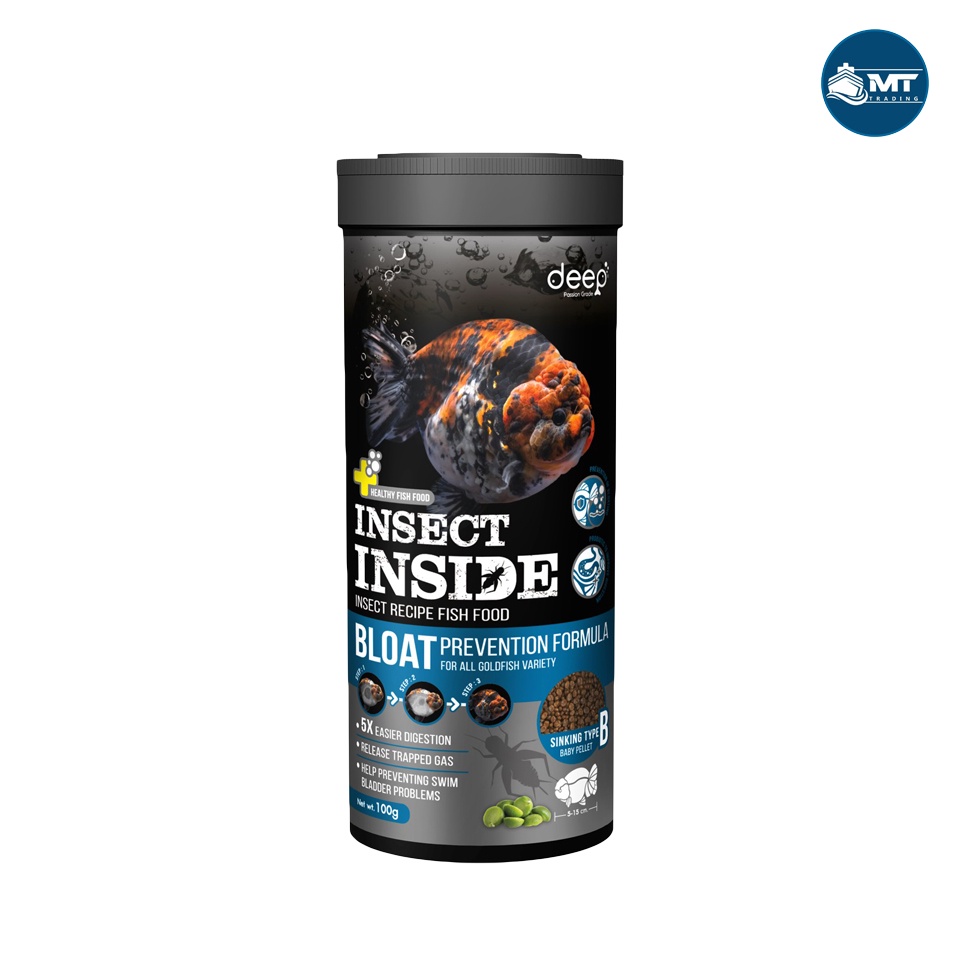 DEEP INSECT INSIDE BLOAT PREVENTION FORMULA 100g. (อาหารปลาทองสูตร ...