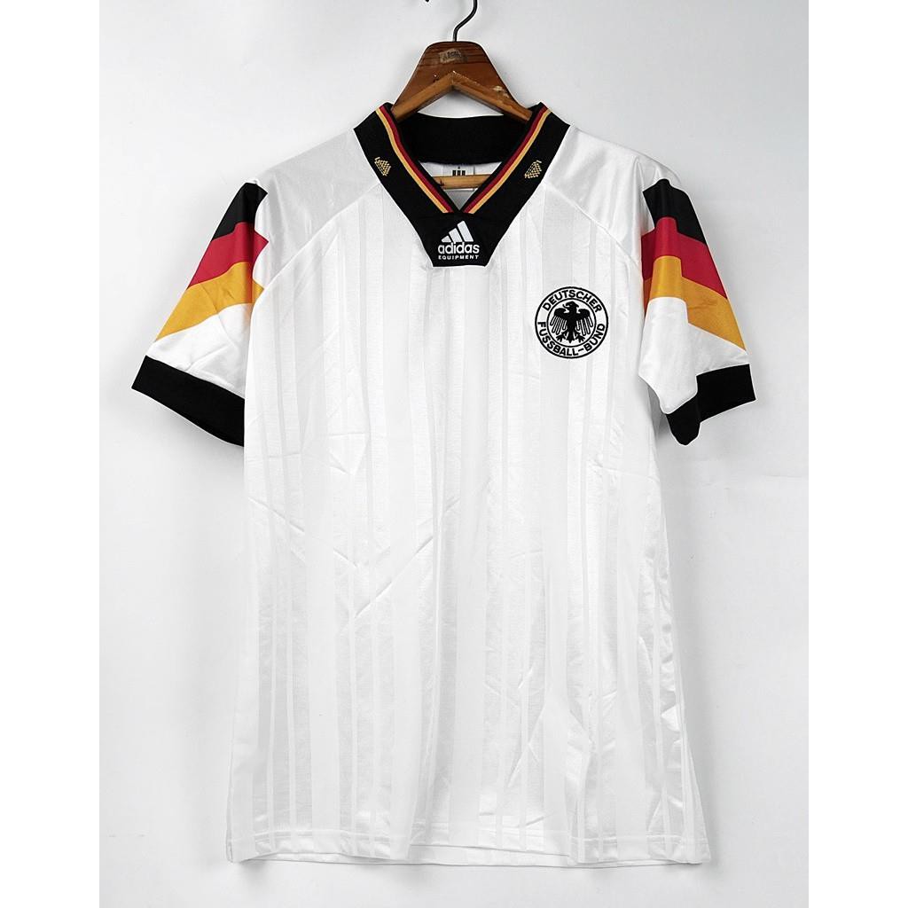 ♳⛥[พิมพ์โค้ดINCDEL15ก่อนชำระลด15%]GERMANY HOME EURO 1992 WHITE RETRO ...