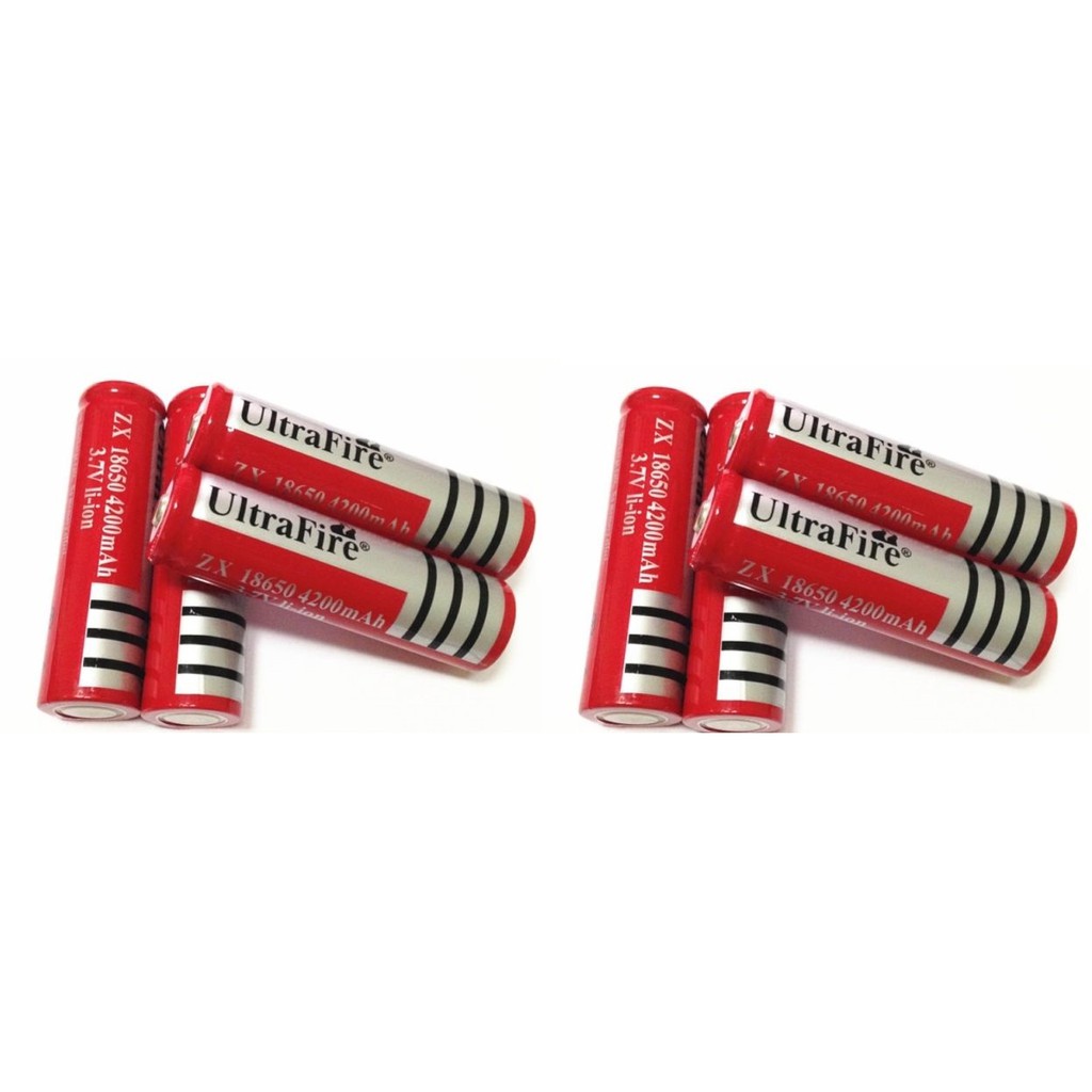 8ก้อน UltraFire 4200 mAH 18650 Rechargeable lithium Li-ion Batter ...