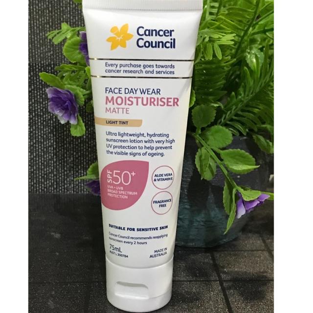 พร้อมส่ง ครีมกันแดด Cancer Council Australia Face Day Wear Moisturiser Matte SPF 50+ UVA UVB 75 ...