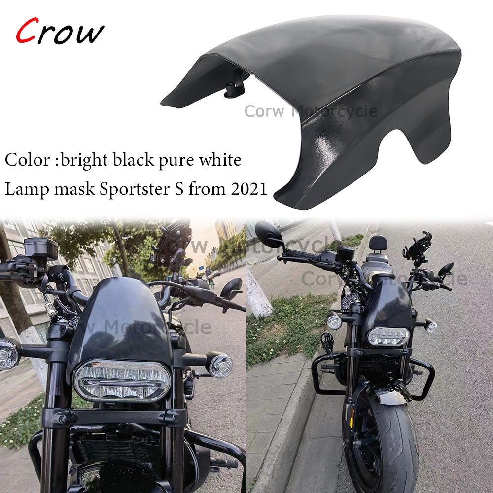 Motorcycle Gloss Black Front Mask Headlight Fairing Cover FOR Sportster ...