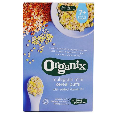 Organix Multigrain Mini Cereal Puffs 90g ออร์แกนิกส์มัลติเกรนมินิซีเรีย ...