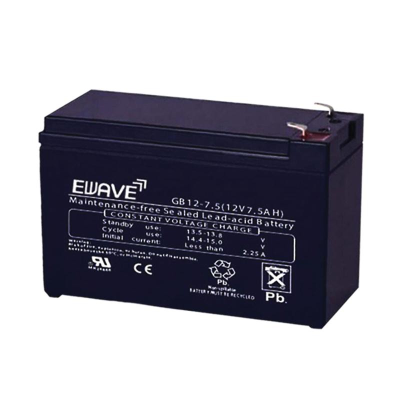 แบตเตอรี่ GB12V-7.5AH สีดำ Chuphotic EWAVE/GB12V-7.5AH Black Battery ...