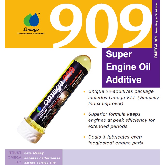 Omega 909 ของแท้ 100% Super engine oil additive หัวเชื้อน้ำมันเครื่อง สารหล่อลื่นเครื่อง โอเมก้า ...