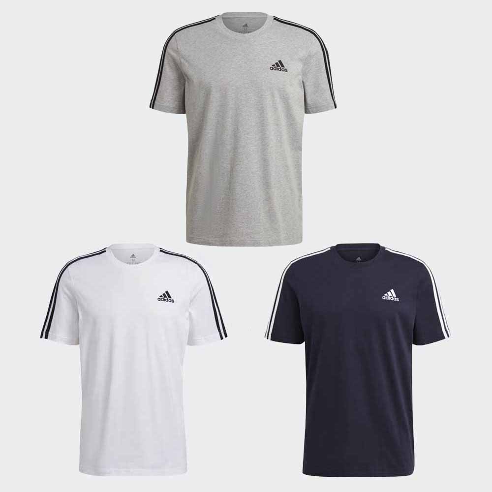 Adidas เสื้อกีฬาผู้ชาย Essentials 3-Stripes Tee (3สี) | Shopee Thailand
