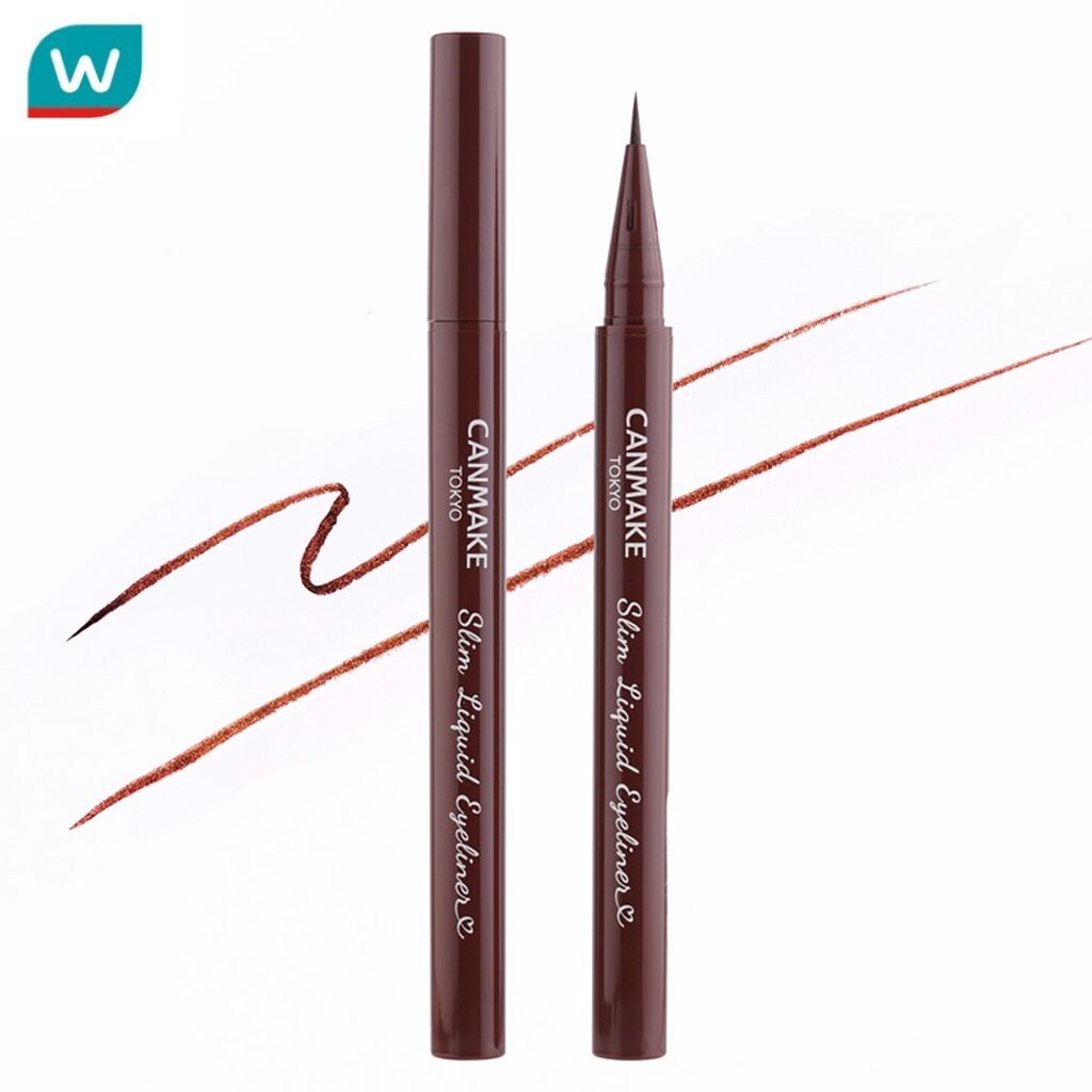 Canmake แคนเมค สลิม ลิควิด อายไลเนอร์ 0.7ก. #02 น้ำตาล | Shopee Thailand