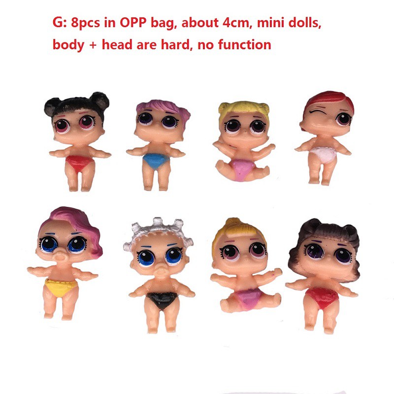8 ชิ้น/เซ็ต LOL ตุ๊กตา Mini LIL น้องสาวคุณภาพสูง Baby Egg Action Figure ...
