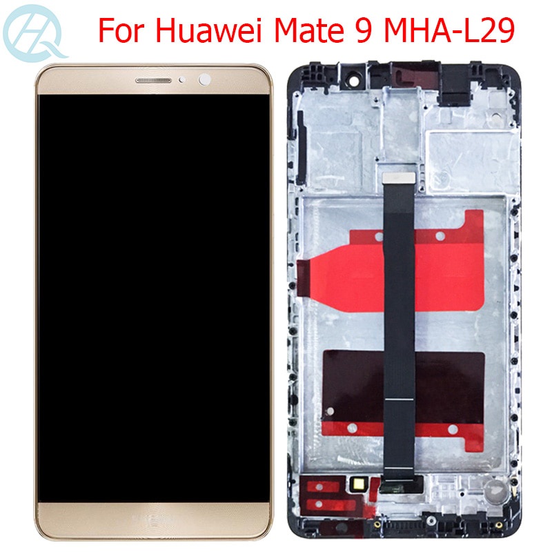 สําหรับ Mate 9 LCD สําหรับ Huawei Mate 9 จอแสดงผลกรอบ LCD หน้าจอสัมผัส 5.9 "Mate9 MHA-L09 MHA ...