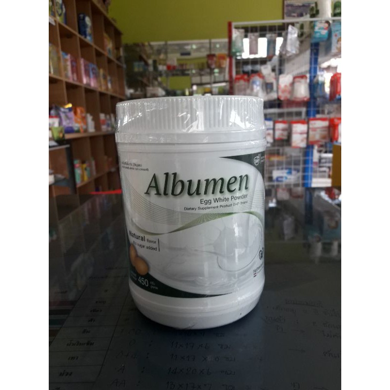 Albumin powder อัลบูมินผงชง ผงโปรตีนไข่ขาว 450 กรัม | Shopee Thailand