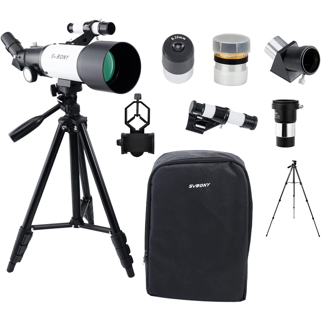 SVBONY SV501P กล้องโทรทรรศน์หักเหสำหรับเด็กเริ่มต้น 70/400 พร้อมอะแดปเต ...