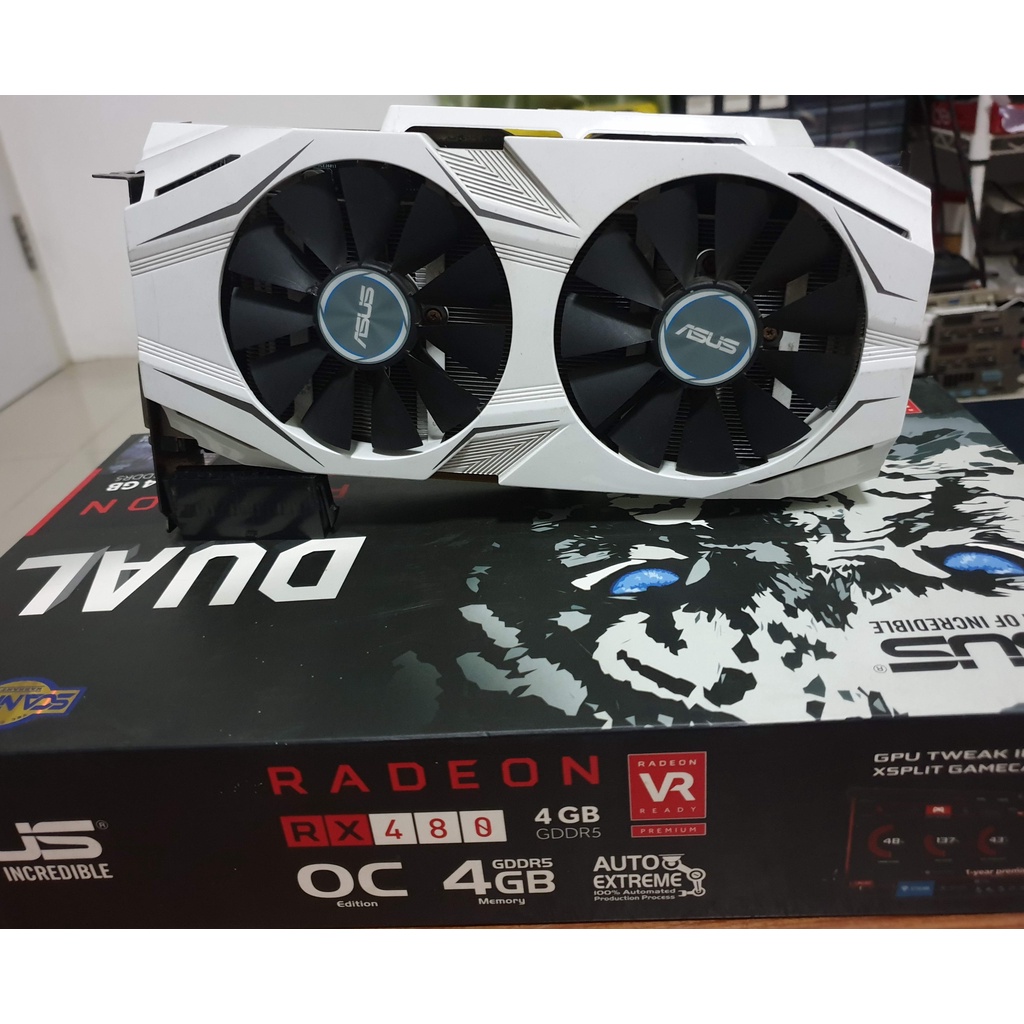 VGA (การ์ดแสดงผล) ASUS DUAL RX480 4GB ประกันหมด มีกล่องครบ | Shopee ...