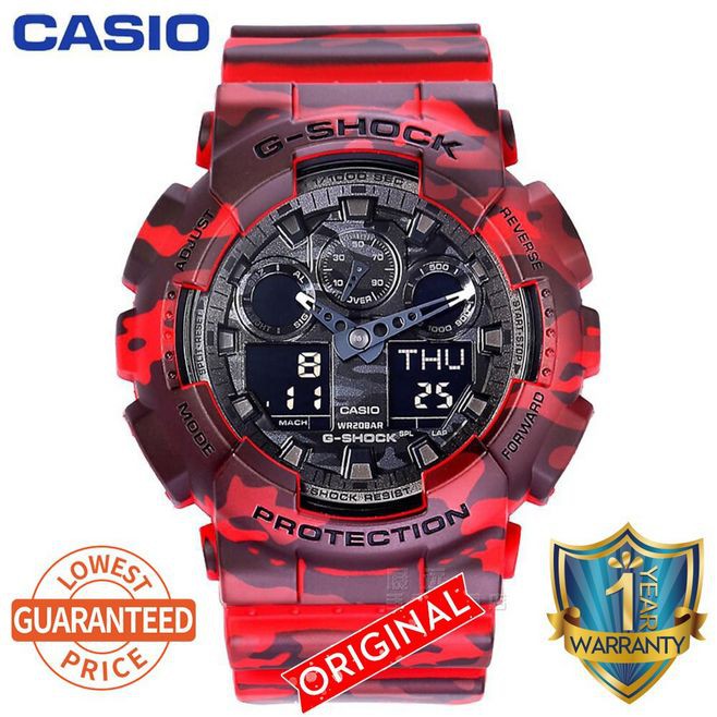 Casi * O G-Shock GA-100 นาฬิกาชาย Hornet GA-100A-9A bumblebee Tangan ...