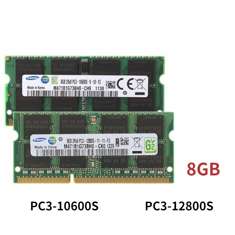 มีสินค้าSamsung 2Rx8 RAM DDR3 8GB 1600MHz PC3-12800S หน่วยความจำแล็ปท็อป 1333MHz PC3-10600S ...