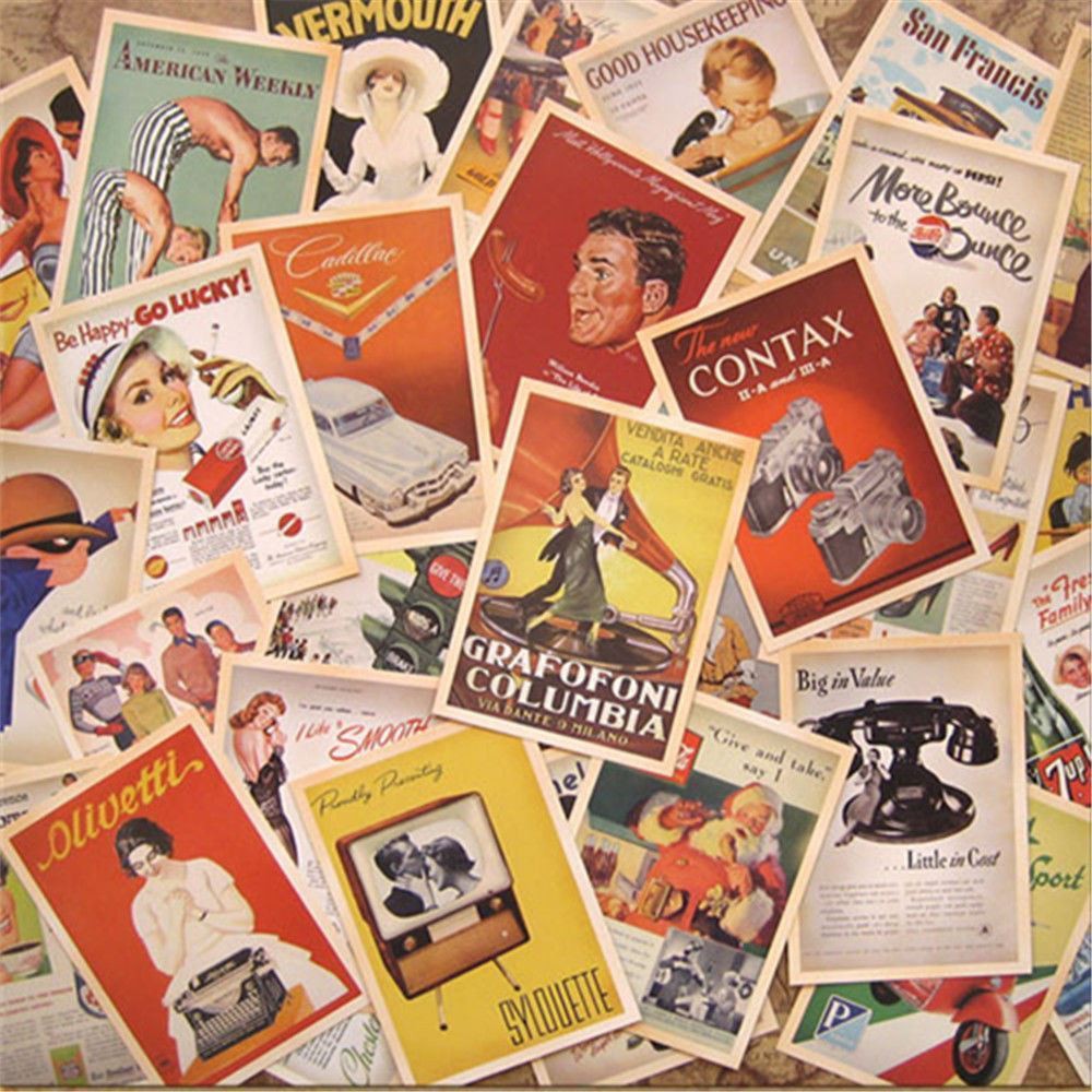 Lot of 32 Vintage Postcards Advertising Album Poster Slogan History ...