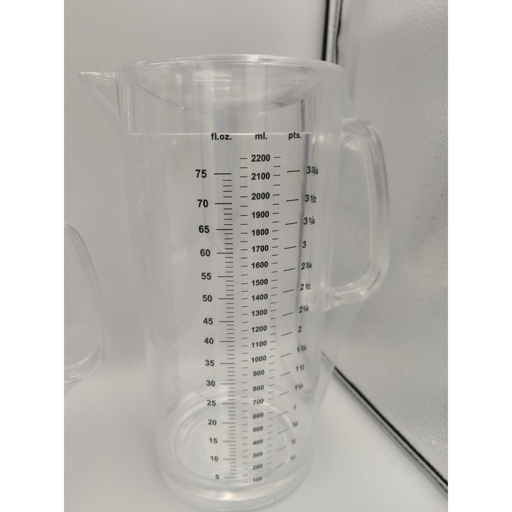 เหยือกตวง สีใส ปริมาตร พลาสติกหนา มีขนาด 1000,1500,2200 ml | Shopee Thailand