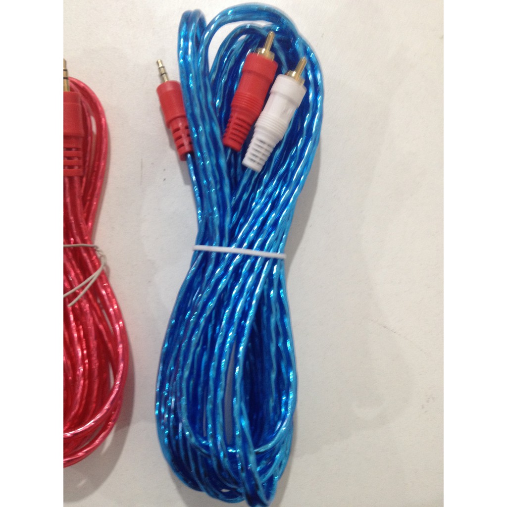 rca stereo audio cable jack 3.5mm to 2rca 1.5,3,5M AUX to rca สายสัญญาณเสียง TR stereo ต่อสายจาก ...
