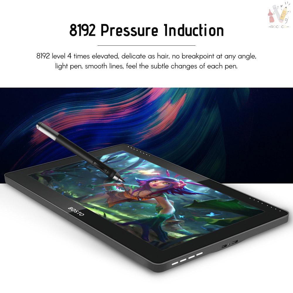 RCC BOSTO 16HD 15.6 Inch IPS Graphics Drawing Tablet Display Monitor 1920 * 1080 High Resolution ...