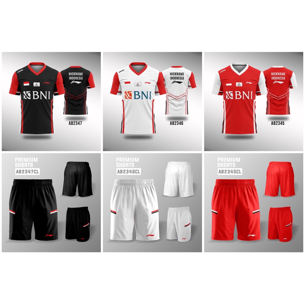 เสื้อกีฬาแบดมินตัน Thomas &Ub Cup 2022 สไตล์อินโดนีเซีย สําหรับผู้ชาย ...