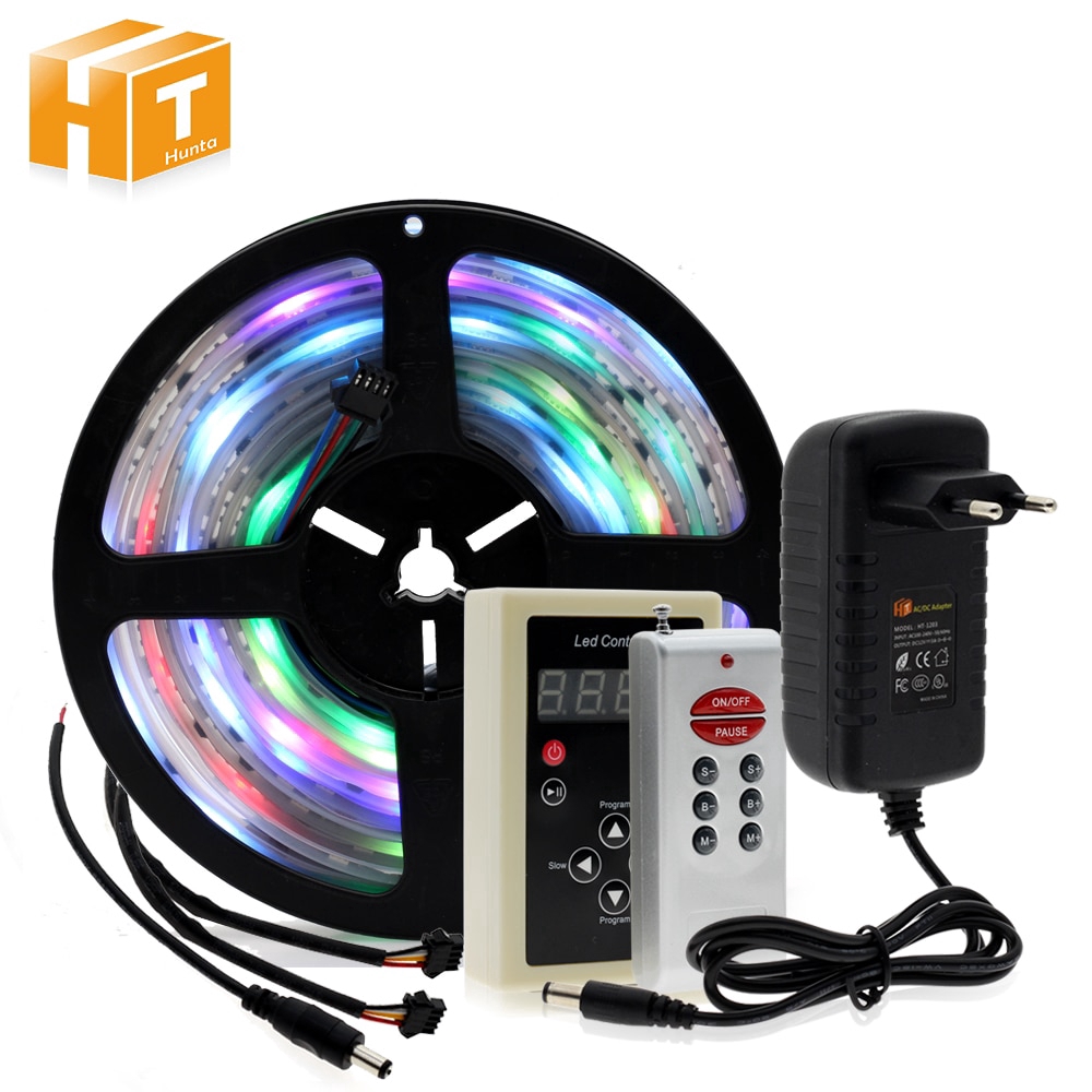 6803 IC Dream Color 5050 RGB LED Strip 5 M + RF Magic Controller + อะแด ...