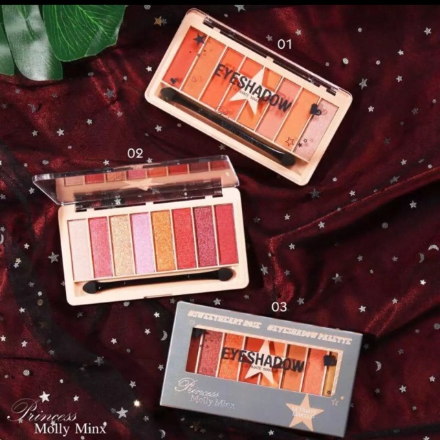 Princess MOLLY MINX SWEETHEART ROSE EYESHADOW PALETTE M004 ทาตา 8 สี ...