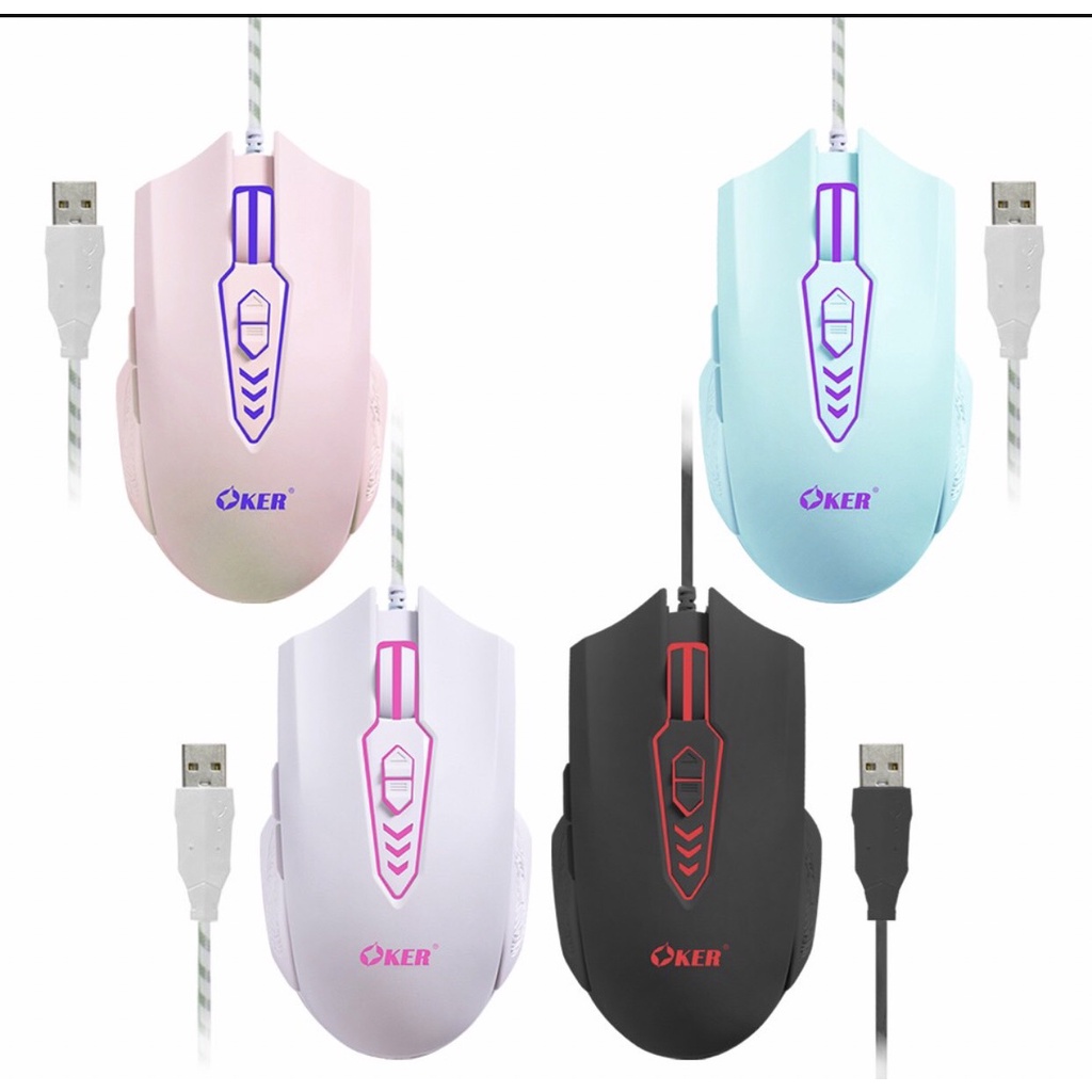 Oker Mouse gaming แบบสาย 6400 DPi.รุ่น x28 | Shopee Thailand