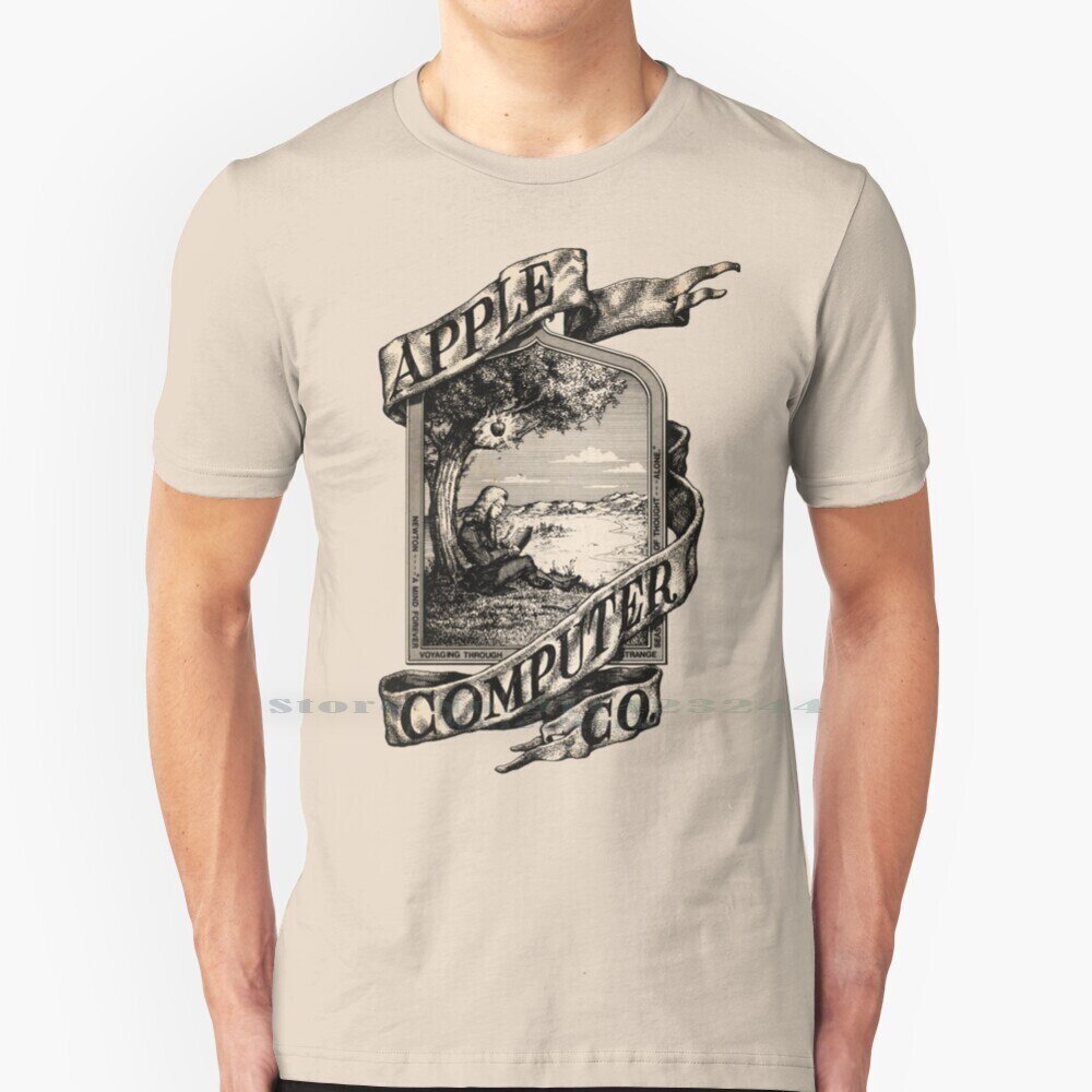 คอมฯ | โลโก้แรกเสื้อยืดผ้าฝ้ายแท้ 100% คอมพิวเตอร์ Co Steve Jobs Ronaldo Wayne Steve Wozniak ...