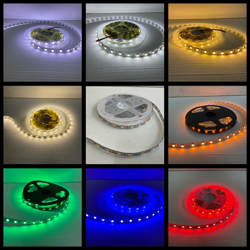 LED STRIP 5050 ไฟริบบิ้น LED5050 1เมตร/60ดวง เปลือย (1ม้วนยาว5เมตร300ดวง) | Shopee Thailand