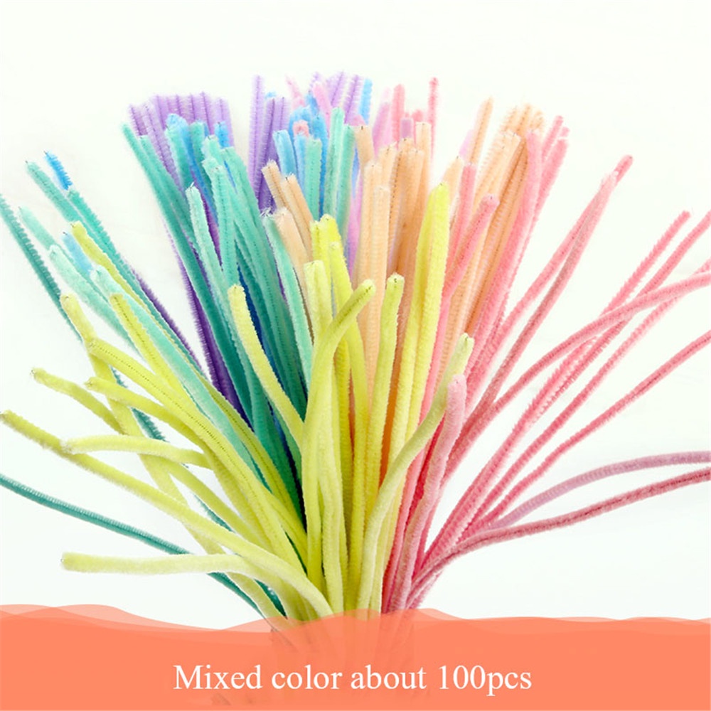 100pcs Pipe Kids DIY Creative Toys Chenille Sticks Cleaners ...