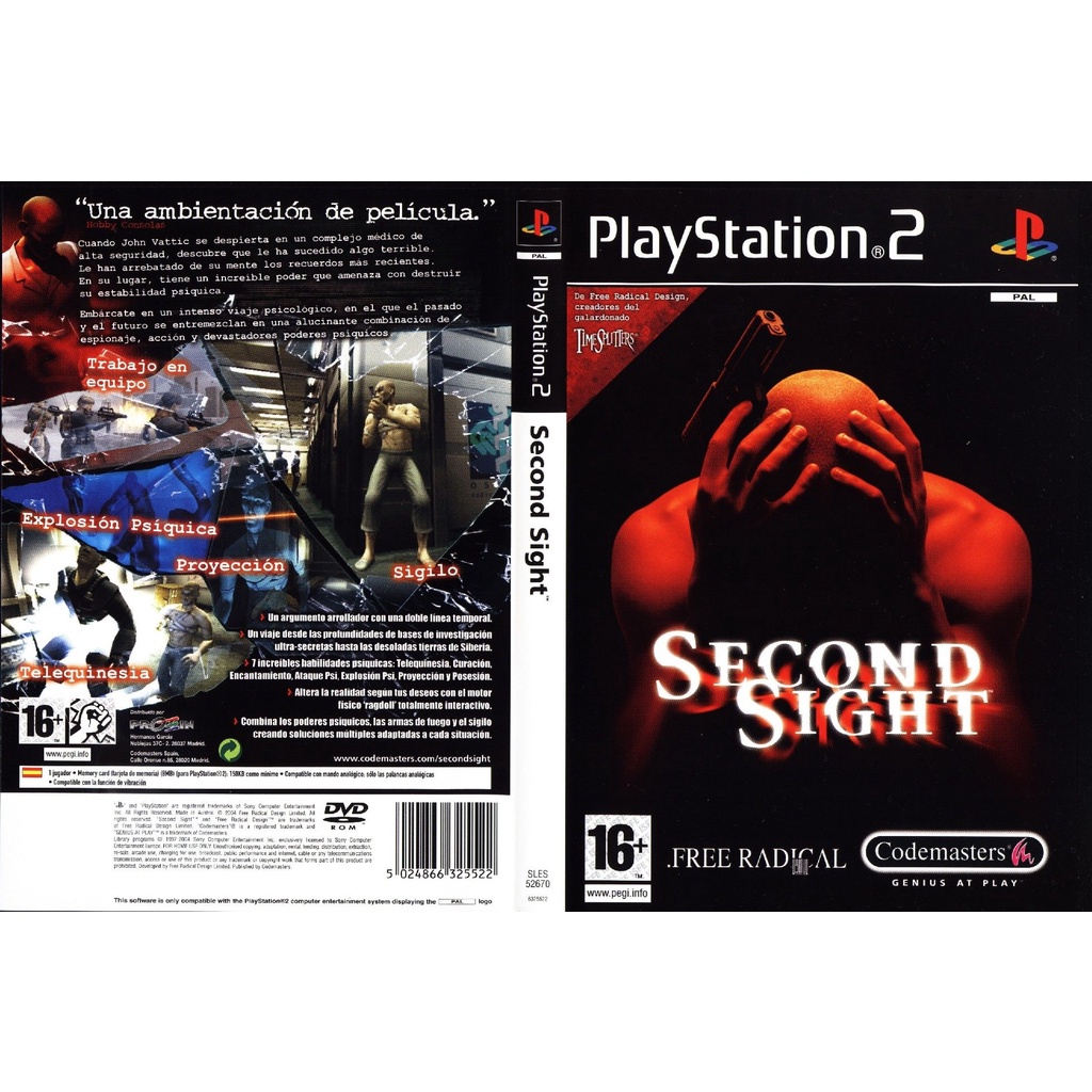 แผ่นเกมส์ PS2 Second Sight คุณภาพ ส่งไว (DVD) | Shopee Thailand