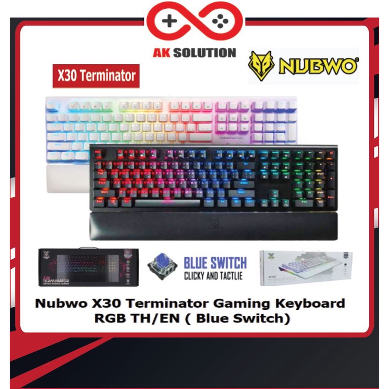 NUBWO X30 TERMINATOR RGB Mechanical Gaming Keyboard ( Blue Switch ...