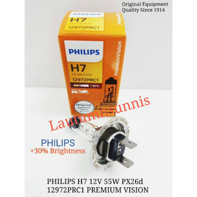 Philips H7 12V 55W (+30%) | Shopee Thailand
