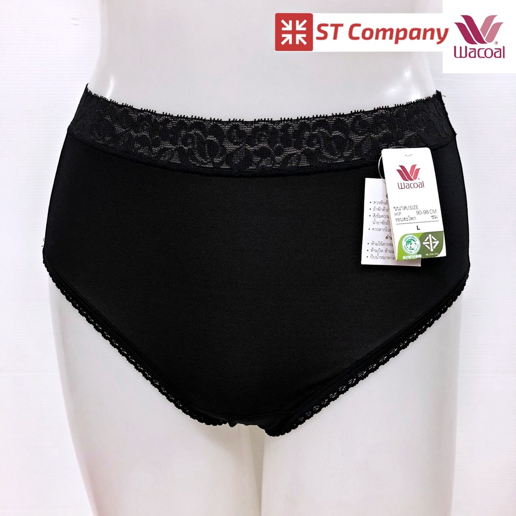 Wacoal Panty แบบเต็มตัว ขอบลูกไม้ สีดำ (BL) 1 ตัว ทรง Short ใส่สบาย ยืดหยุ่น ระบายอากาศ กางเกงใน ...