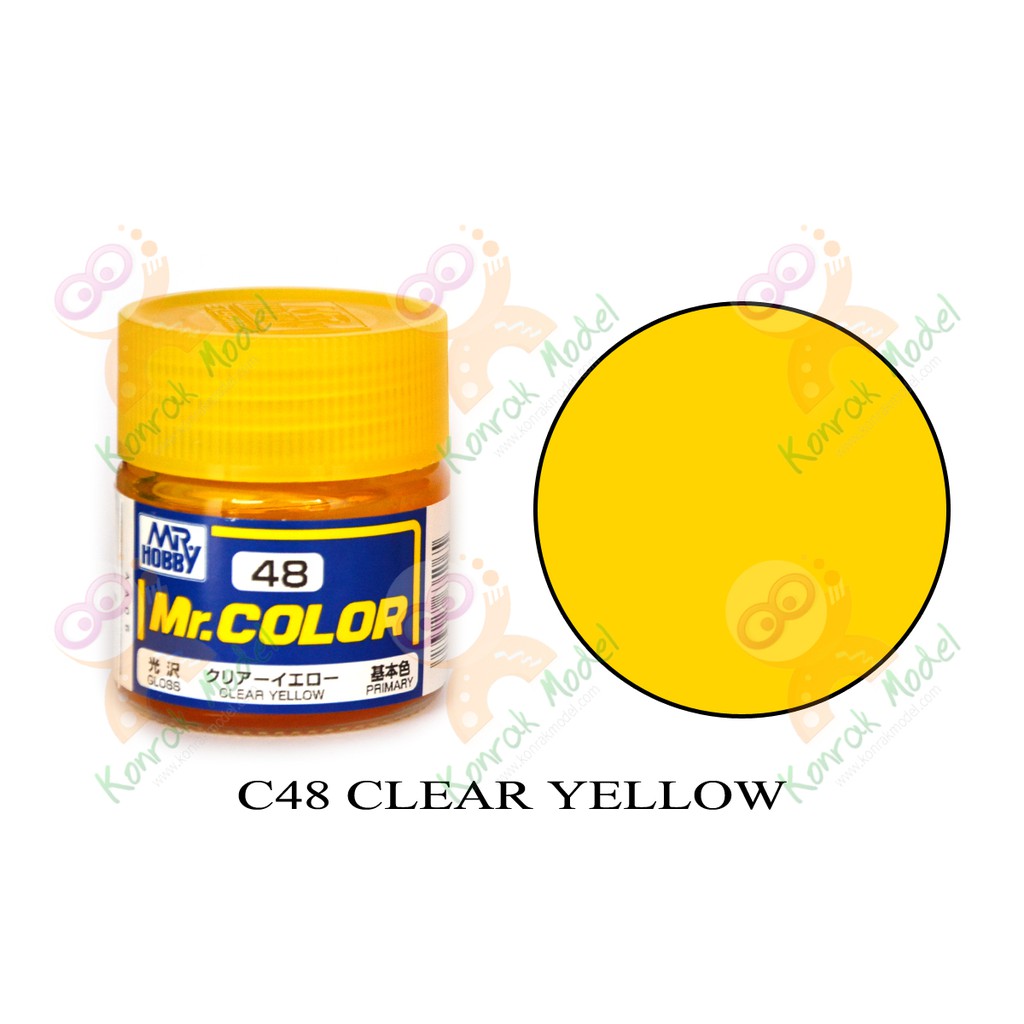 สีสูตรทินเนอร์ Mr.hobby Mr.color C48 Clear Yellow Gloss 10ml | Shopee ...