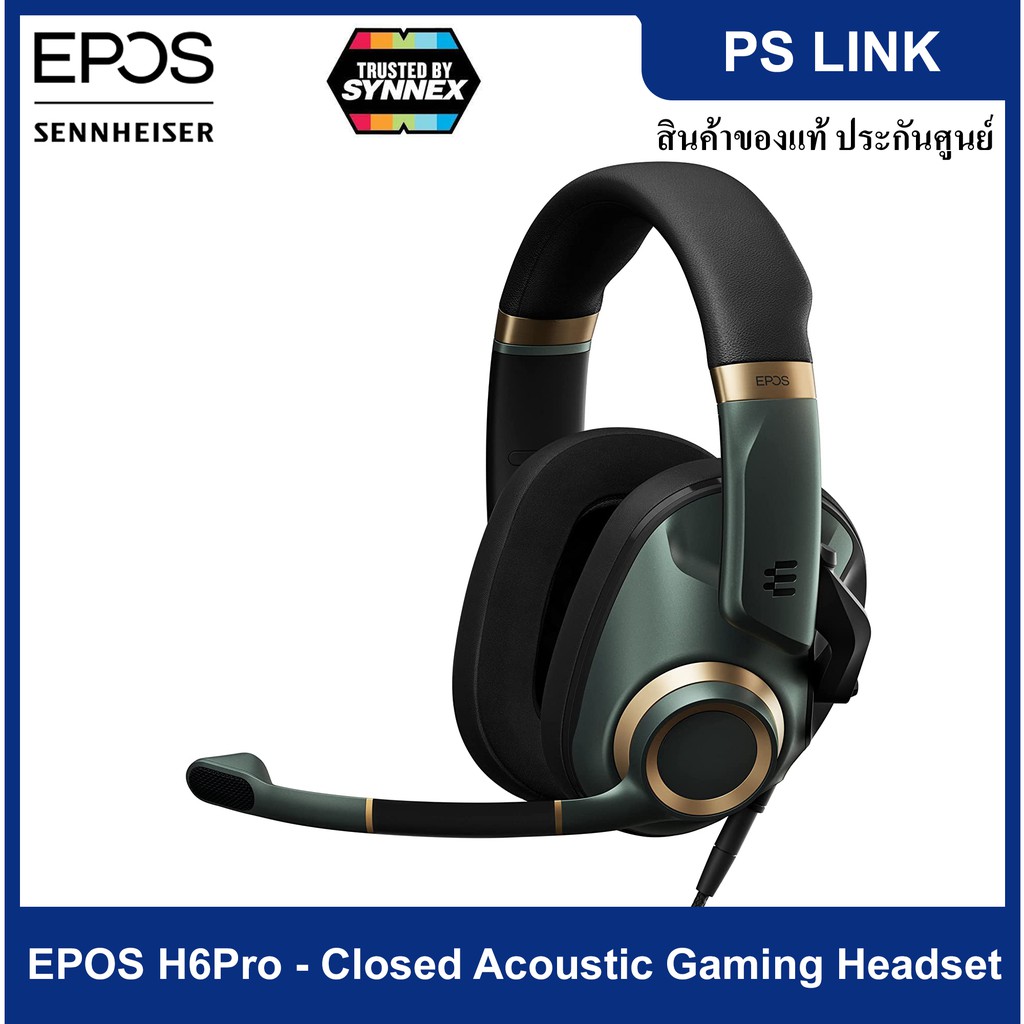 Epos H6 Pro Closed Acoustic Gaming headset หูฟังเกมมิ่งแบบปิดประสิทธิภาพสูง - Green (EPOS ...