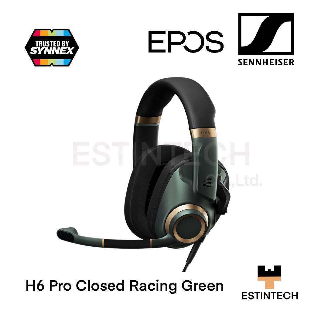 HEADSET (หูฟัง) SENNHEISER EPOS H6 Pro Closed Racing Green ของใหม่ ...