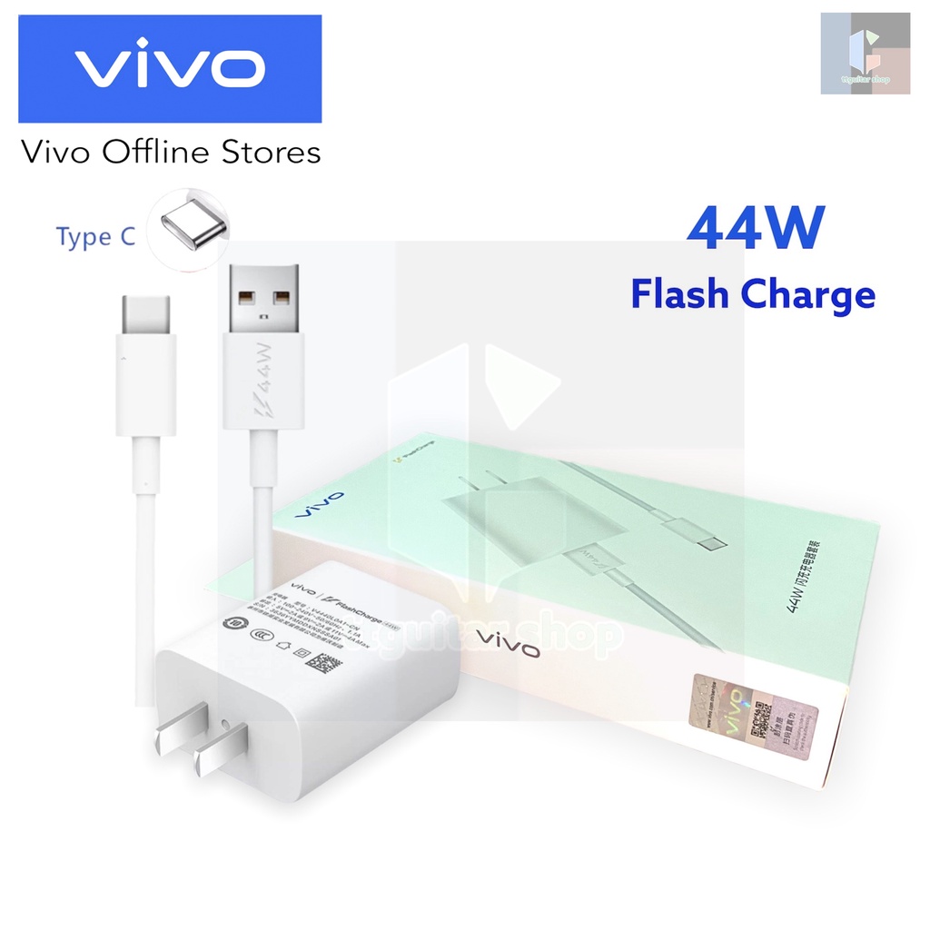 ชุดชาร์จเร็วVivo 44W FlashCharge Usb TypeC ชาร์จด่วน สำหรับรุ่น V22 V23 ...